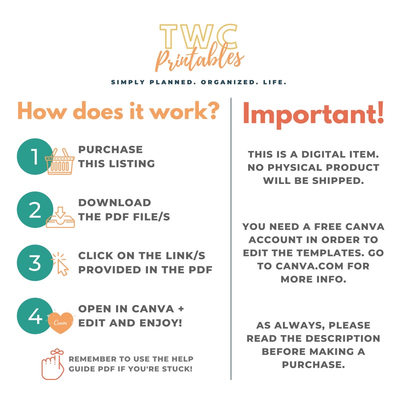 Editable Planner Pages for Canva 10 Pages Planner Binder - Etsy