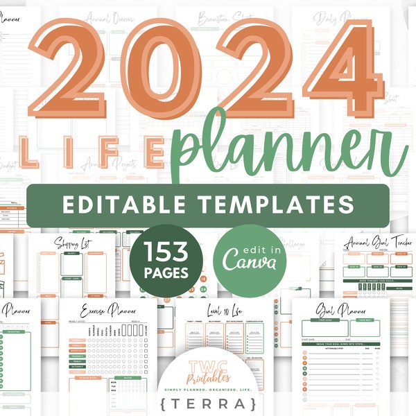 Editable Life Planner - Etsy