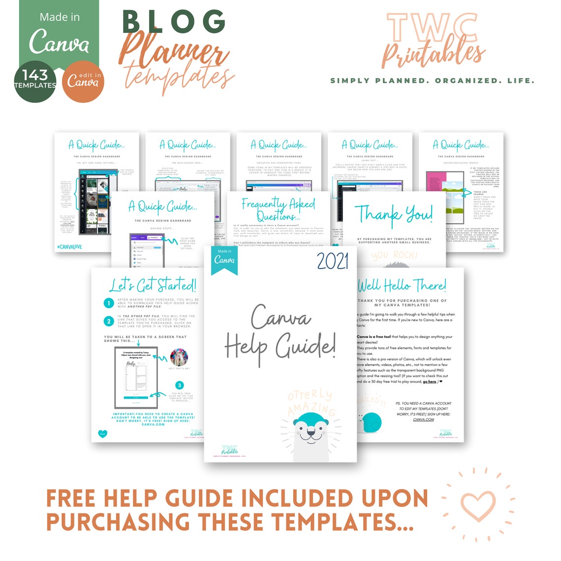Editable BLOG Planner Templates for Canva Blog Template Blog - Etsy