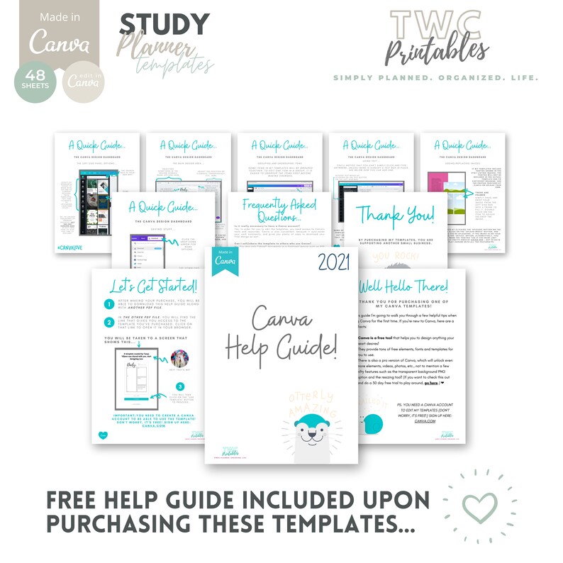 Study Planner Canva Printable Digital Template Exam Prep - Etsy