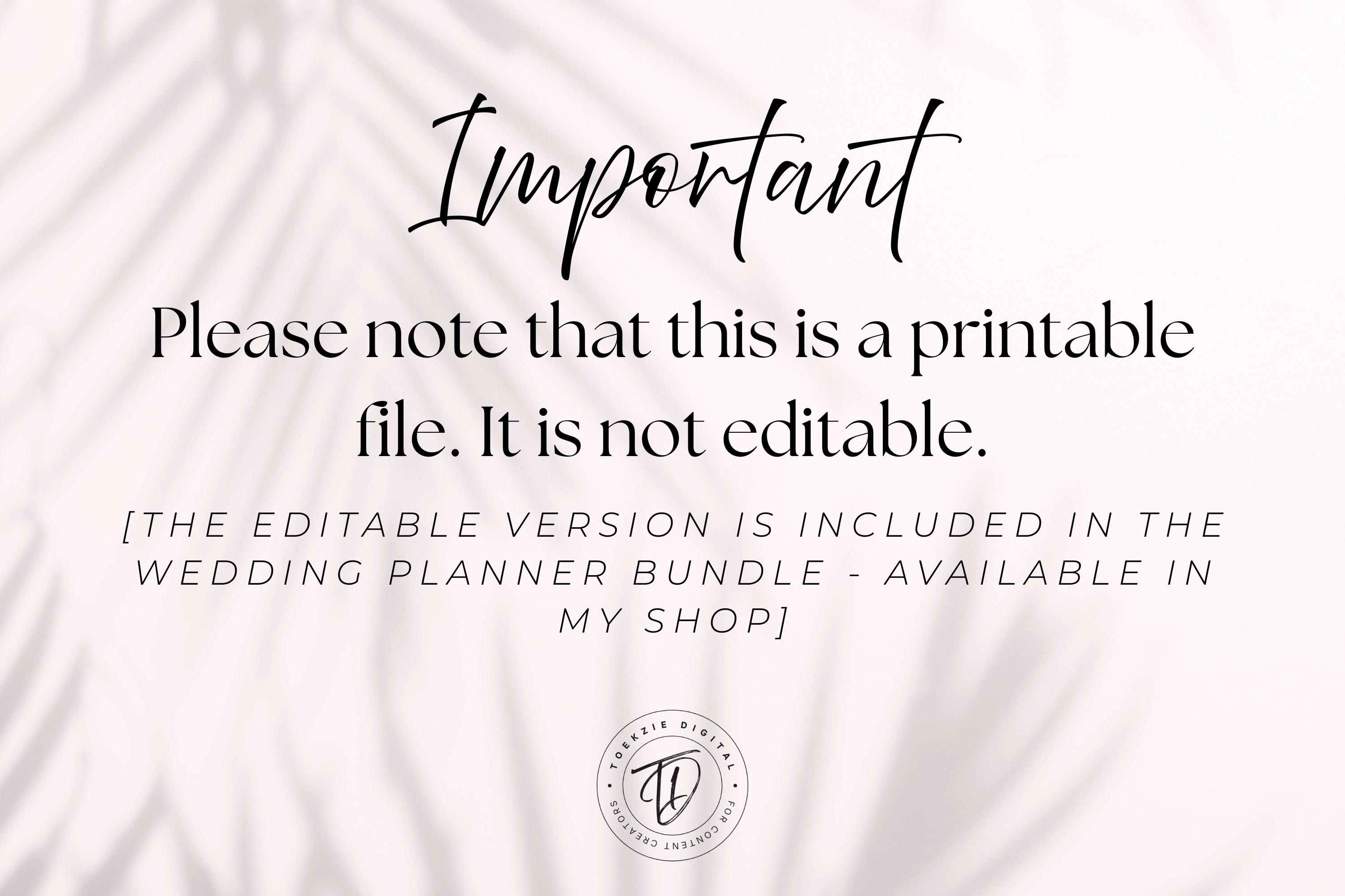 Maid & Matron of Honor Duties Checklist: Printable Wedding Binder ...