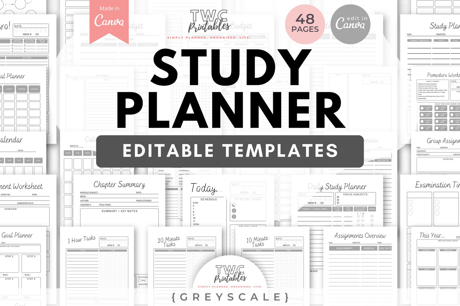 Student Planner Template Canva Exam Prep Planner Study Template Student Planner Template Canva Exam Prep Planner Study Template