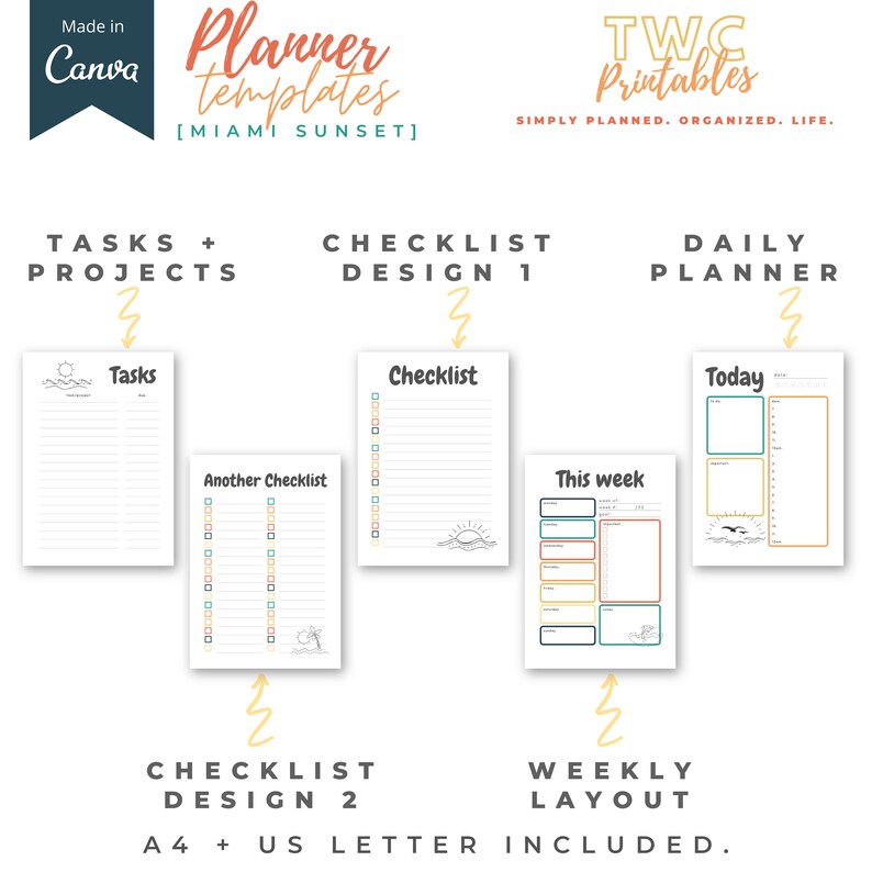 Editable Planner Pages for Canva 10 Pages Planner Binder - Etsy