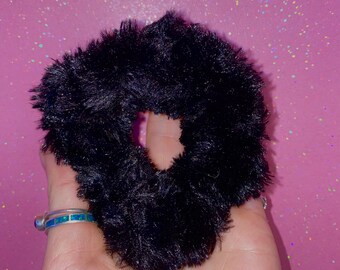 Fuzzy Scrunchie - Etsy