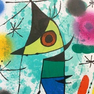 Joan Mirò Singing Fish Rare Original Vintage Lithograph. 1972 ...
