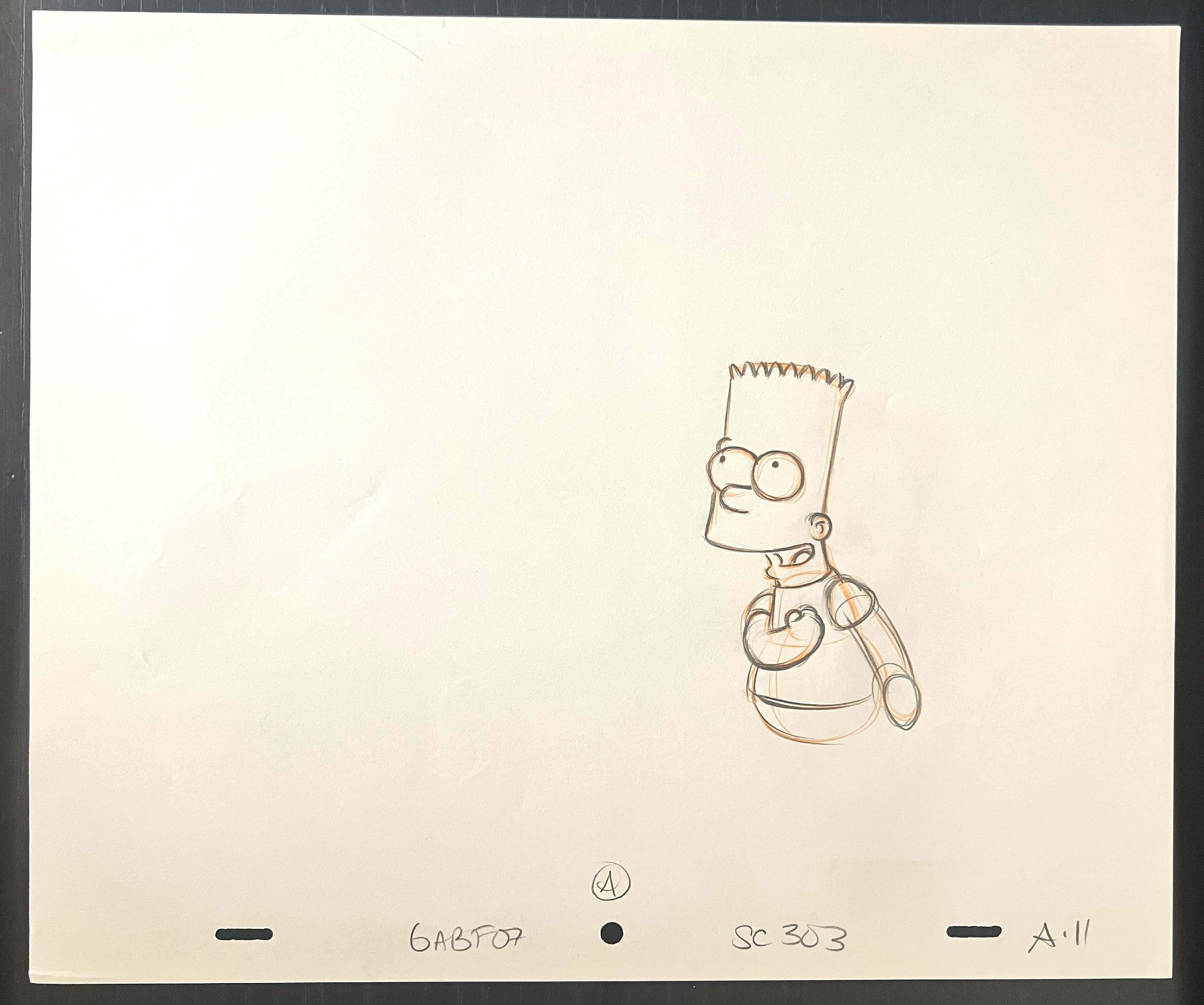 Los Simpson Bart Dibujo de animación original obra única - Etsy España