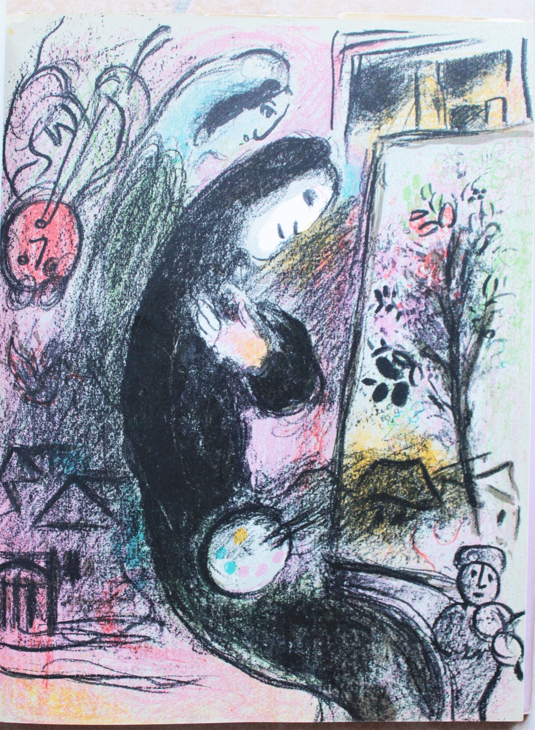 Marc Chagall Original Lithograph – "inspiration" 1963 – Mourlot Paris ...