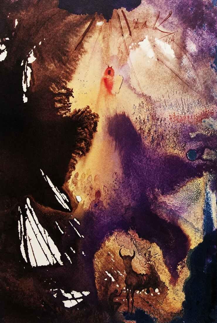 Salvador Dalì Ego Sum Dominus Deus Tuus Original Lithograph 1.499 ...