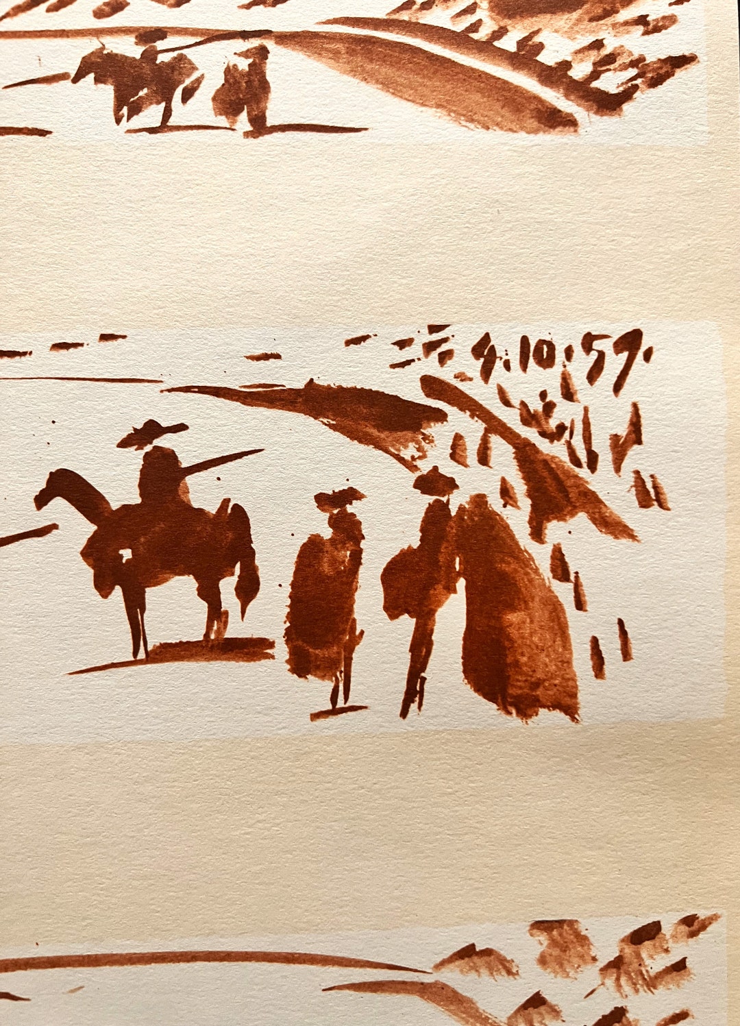 Pablo Picasso - "bulls and Bullfighters" - Vintage Lithograph From 1961 ...