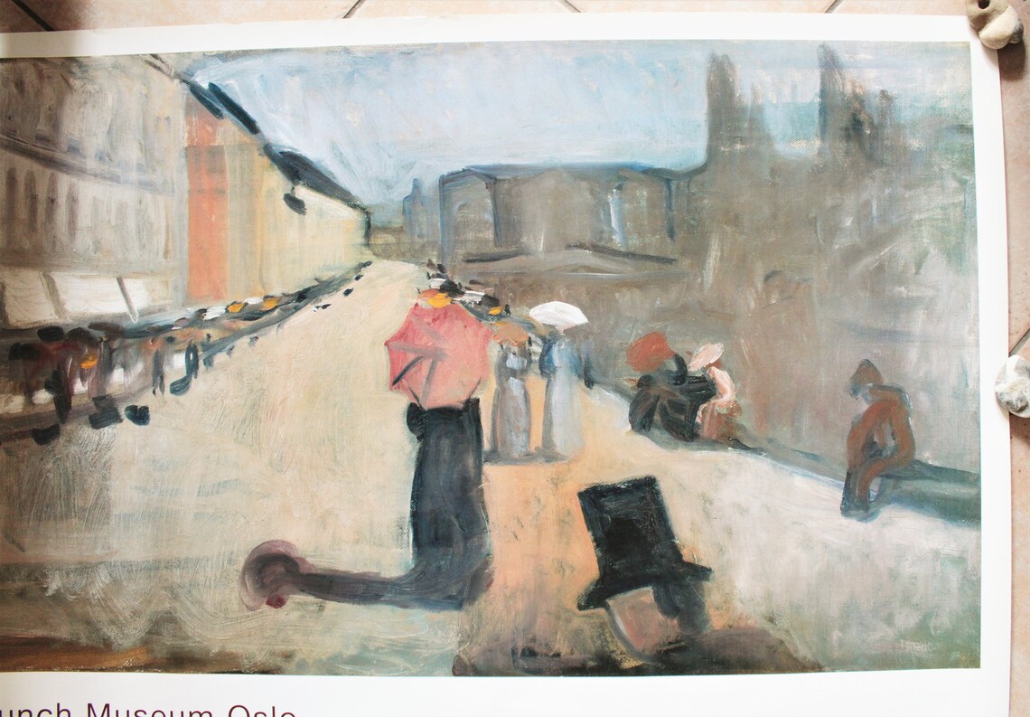 Edvard Munch Piece Really Rare Original Vintage Poster - Etsy