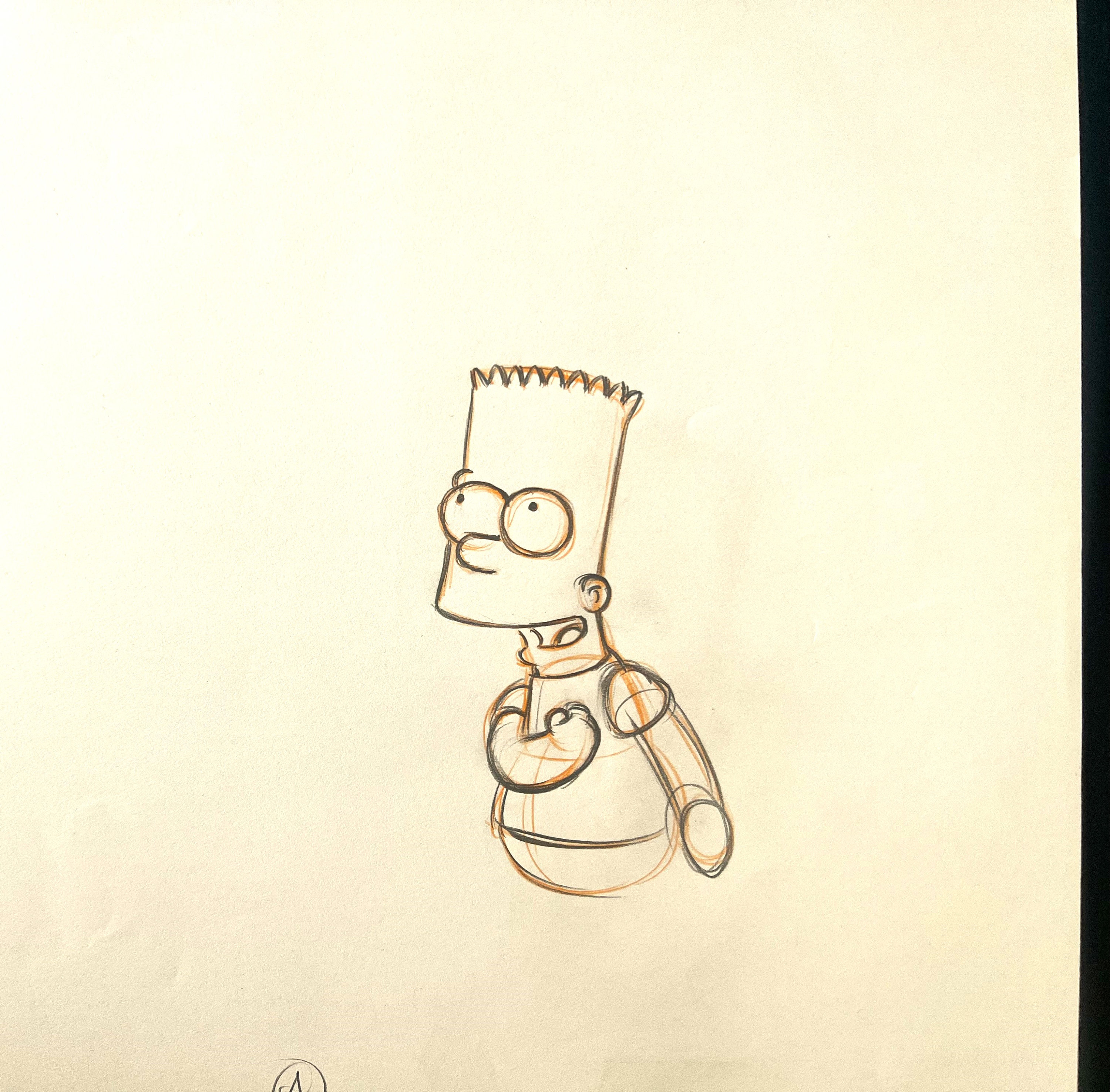 The Simpsons Bart Original Animation Drawing Unique Work by Matt ...