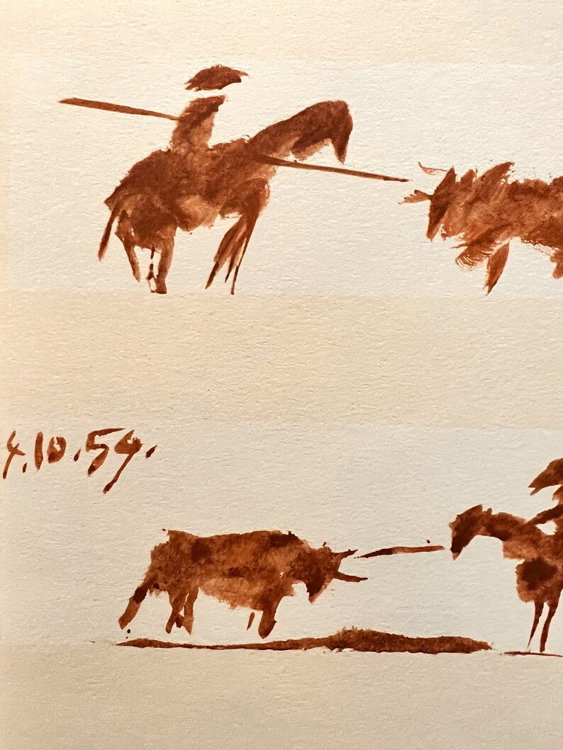 Pablo Picasso - "bulls and Bullfighters" - Vintage Lithograph From 1961 ...