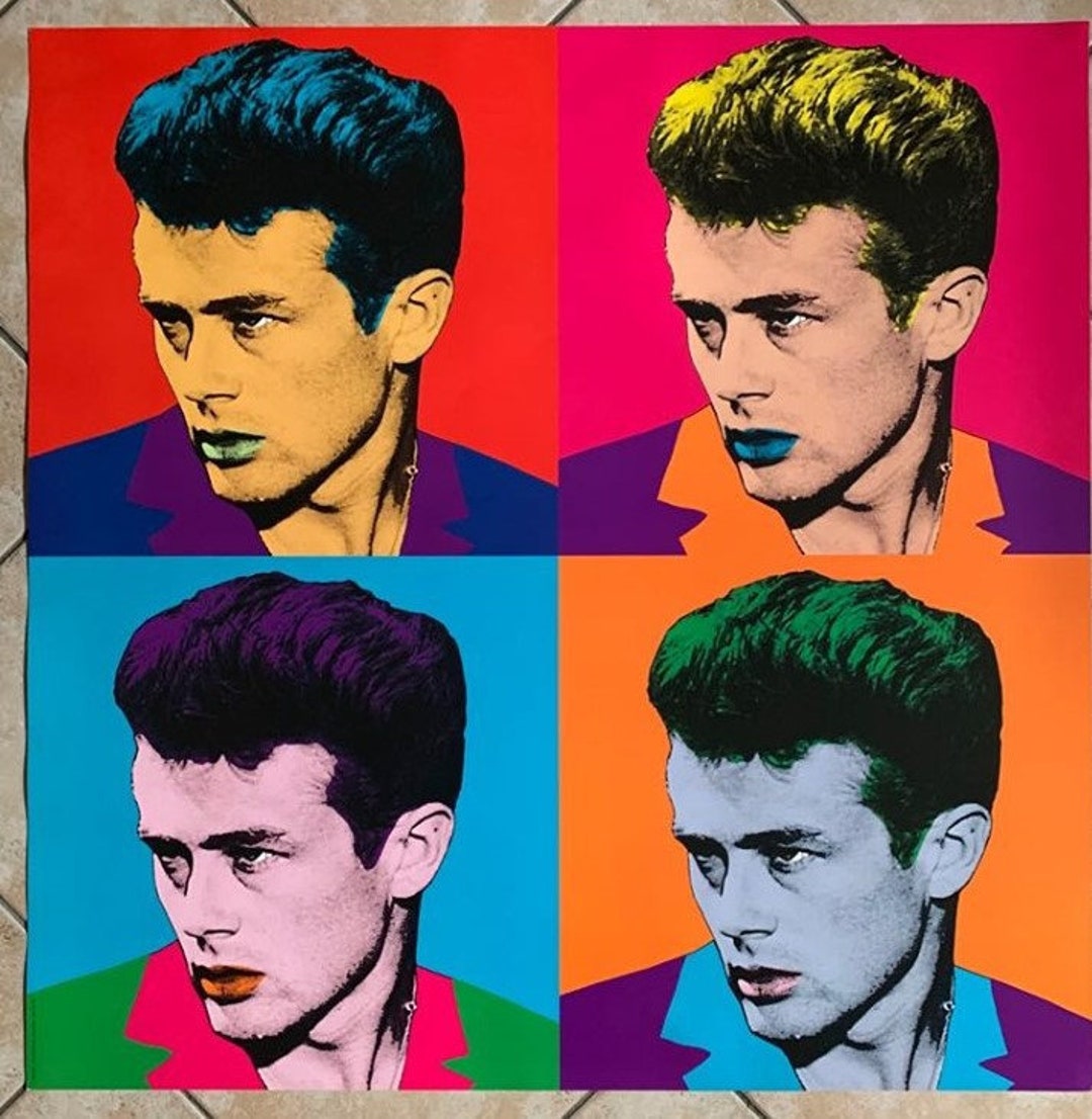 Van Lory - James Dean - Vintage Original Poster - 1999 - Pop Art - Etsy