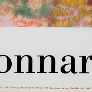 Pierre Bonnard Poster- Rare Vintage Print - Impressionists and Avant ...