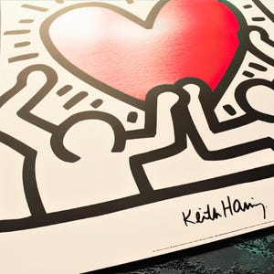 Keith Haring Vintage Pop Art Print on Museum Board – 1990s Urban ...