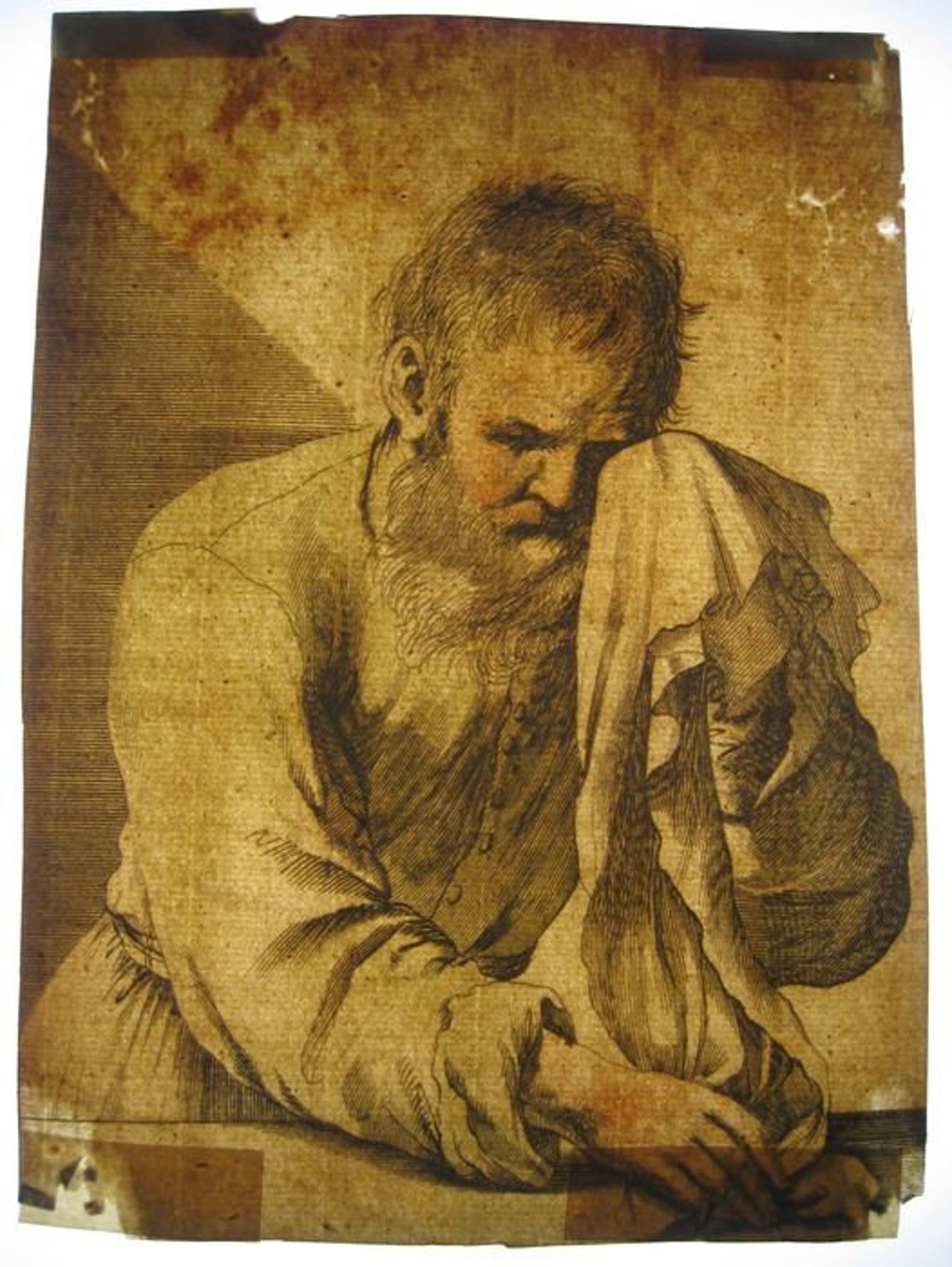 St Peter or Old Man Weeping Etching/engraving Made by - Etsy