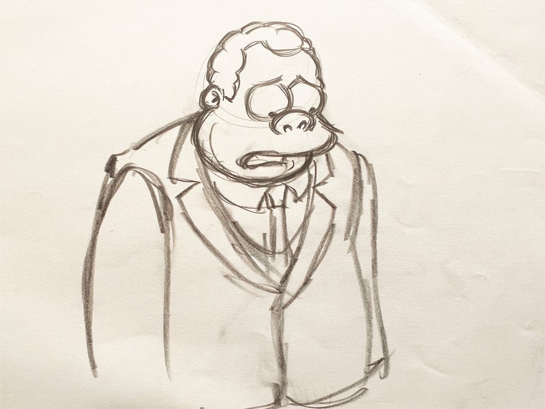 The Simpsons Clancy Wiggum Original Animation Drawing - Etsy
