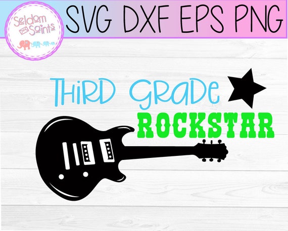 Third Grade Rockstar Svg School Svg Back to School Svg - Etsy