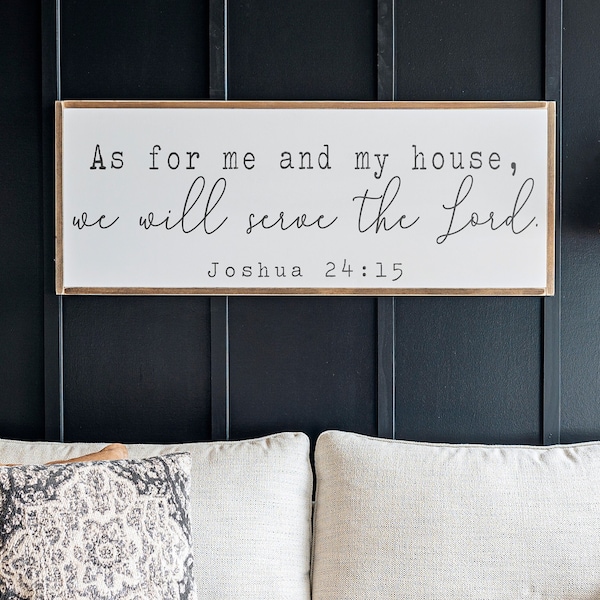 As for Me and My House We Will Serve the Lord Sign - Etsy