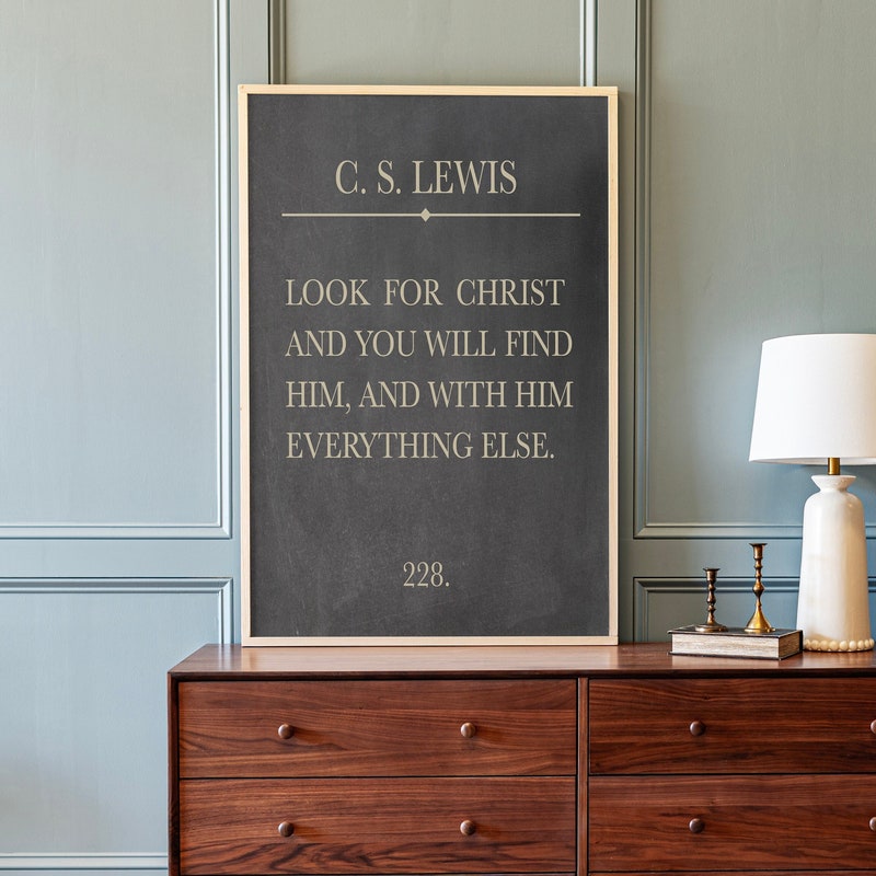 Cs Lewis Wall Art Frame - Etsy