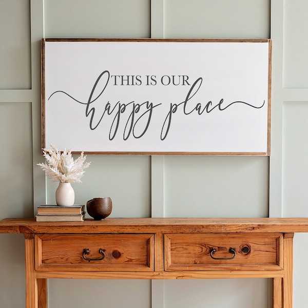 Happy Place Sign - Etsy