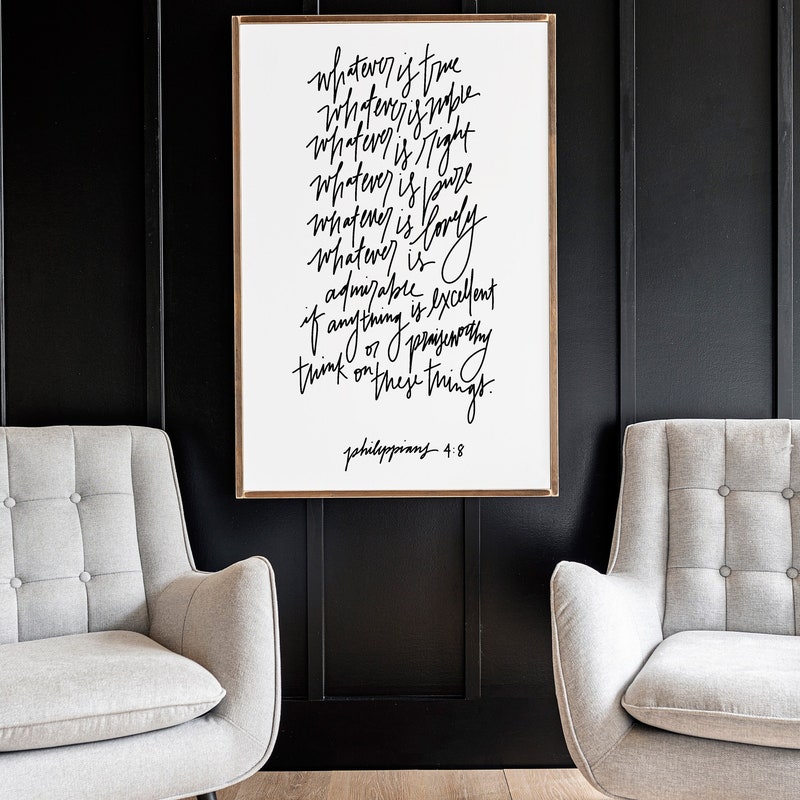 Philippians 4 8 - Etsy