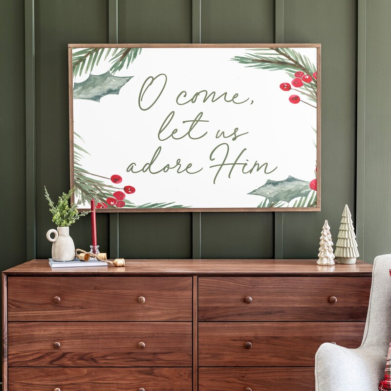 Let Us Adore Him Sign - Etsy