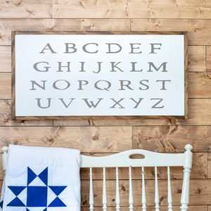 ABC Wall Art | ABC Sign | Alphabet Wood Sign | School Room Sign | Home ...