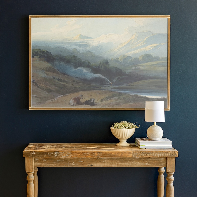 Overlook Wall Art Living Room Wood Sign Landscape Wall Art - Etsy