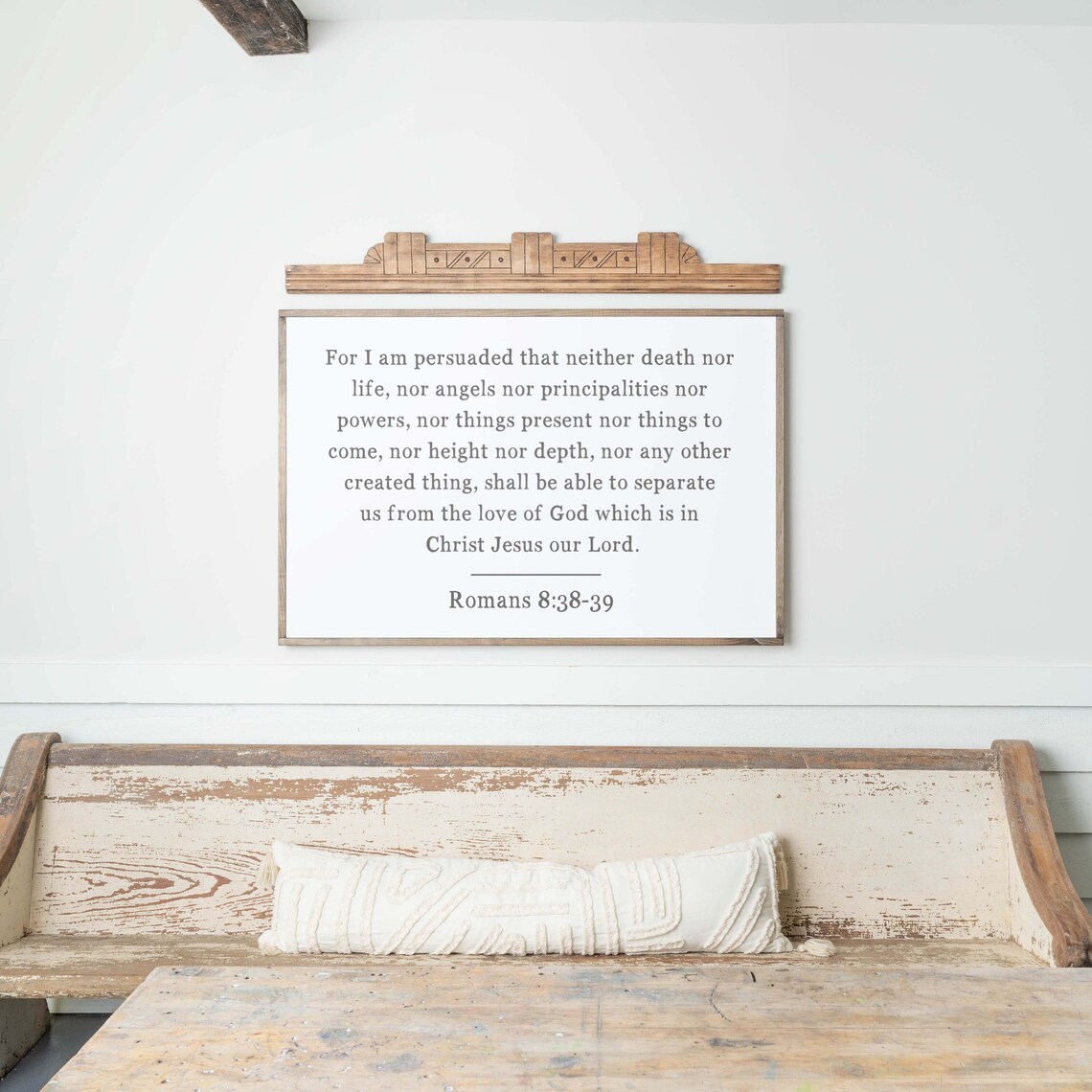 Romans 8:38-39 Sign Scripture Wall Decor Christian Wall - Etsy