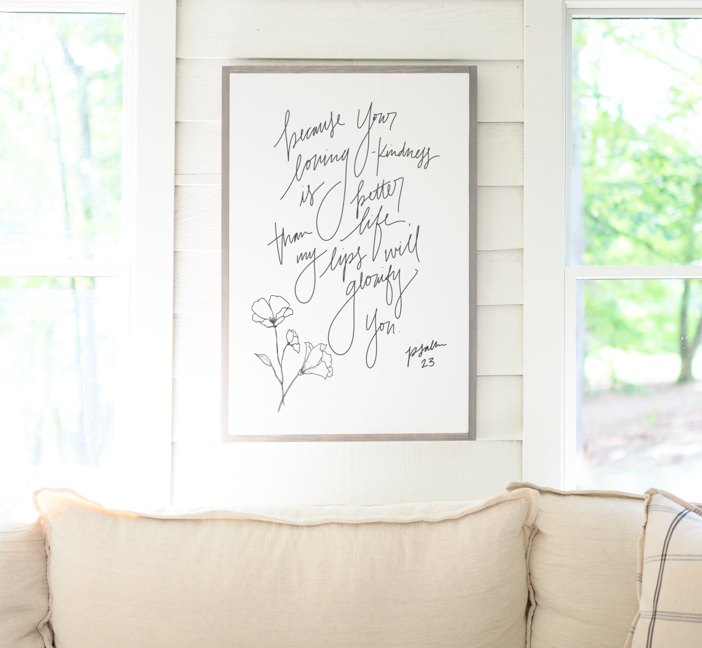 Hand Lettered Scripture Sign Bible Verse Sign Christian | Etsy