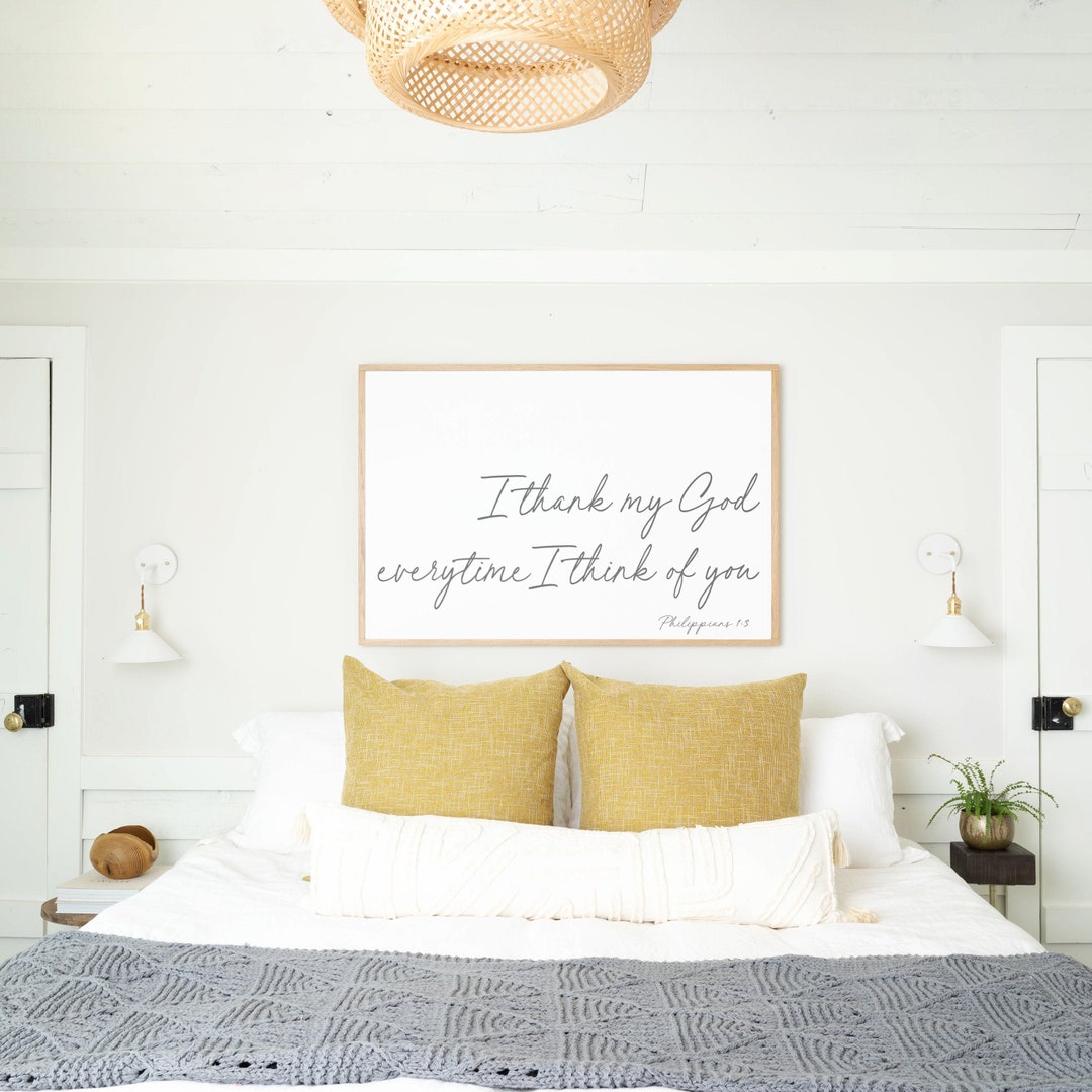 Bedroom Scripture Sign Wood Sign for Bedroom Above Bed - Etsy