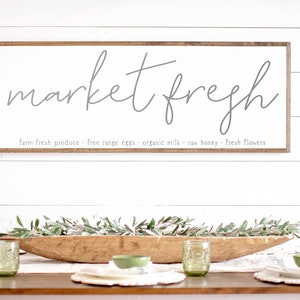 Large Kitchen Sign Wooden Kitchen Sign Kitchen Wall Decor Farmhouse ...