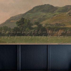 Scripture Wall Art | Mountain Scene Art With Psalm 90:2 | Vintage ...