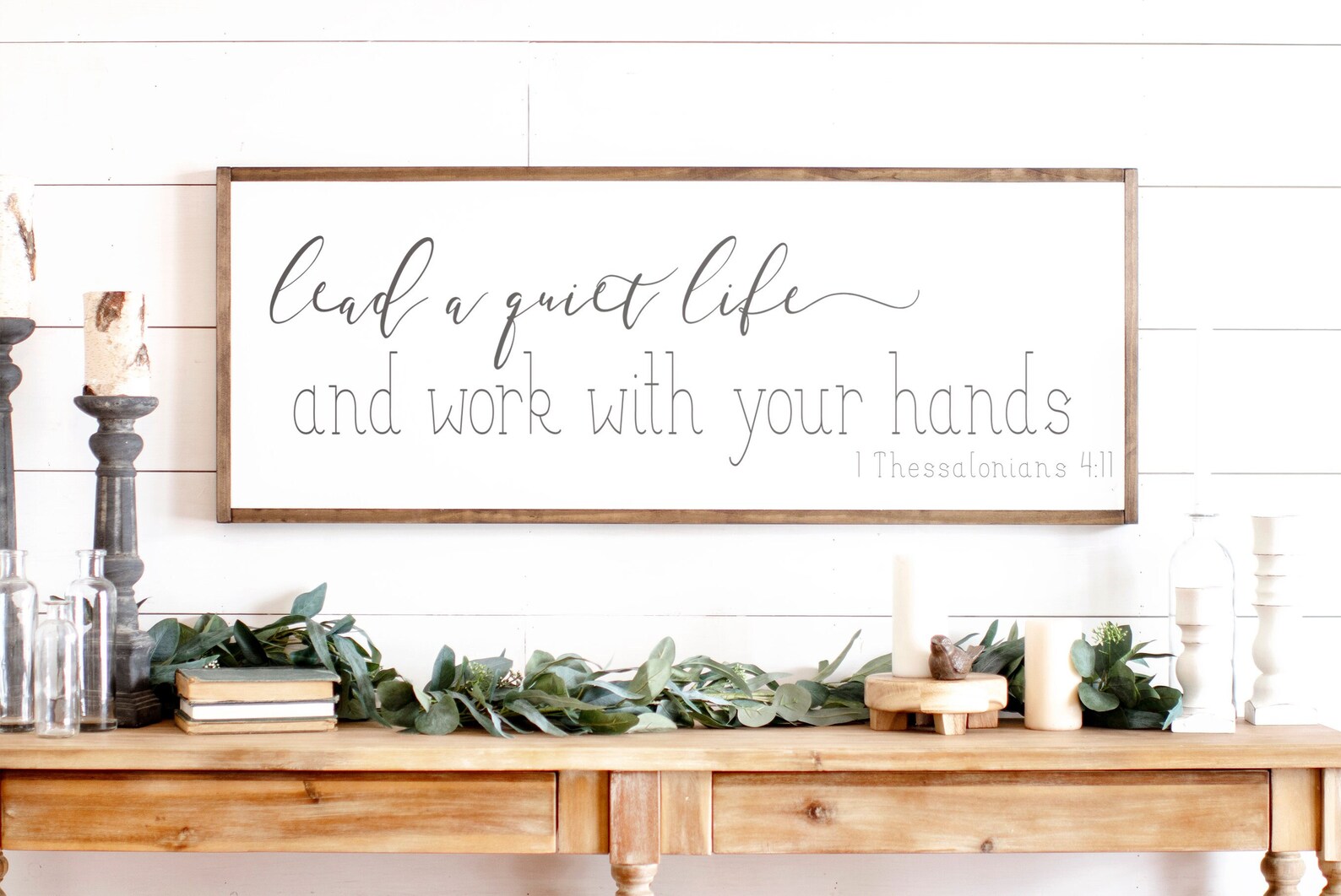 Lead A Quiet Life Bible Verse Sign Office Sign Scripture - Etsy