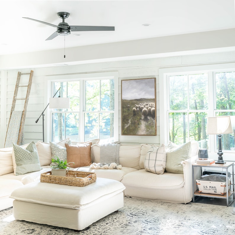 Sheep in A Meadow Sign Living Room Wood Sign Sheep Wall | Etsy