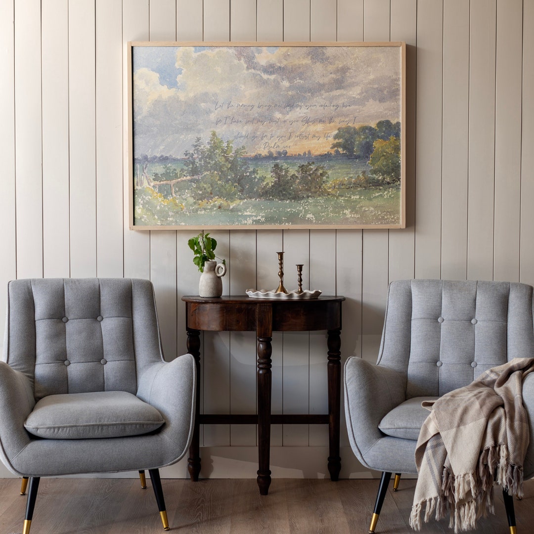 Scripture Watercolor Wall Art | Watercolor With Psalm 143:8 Added ...