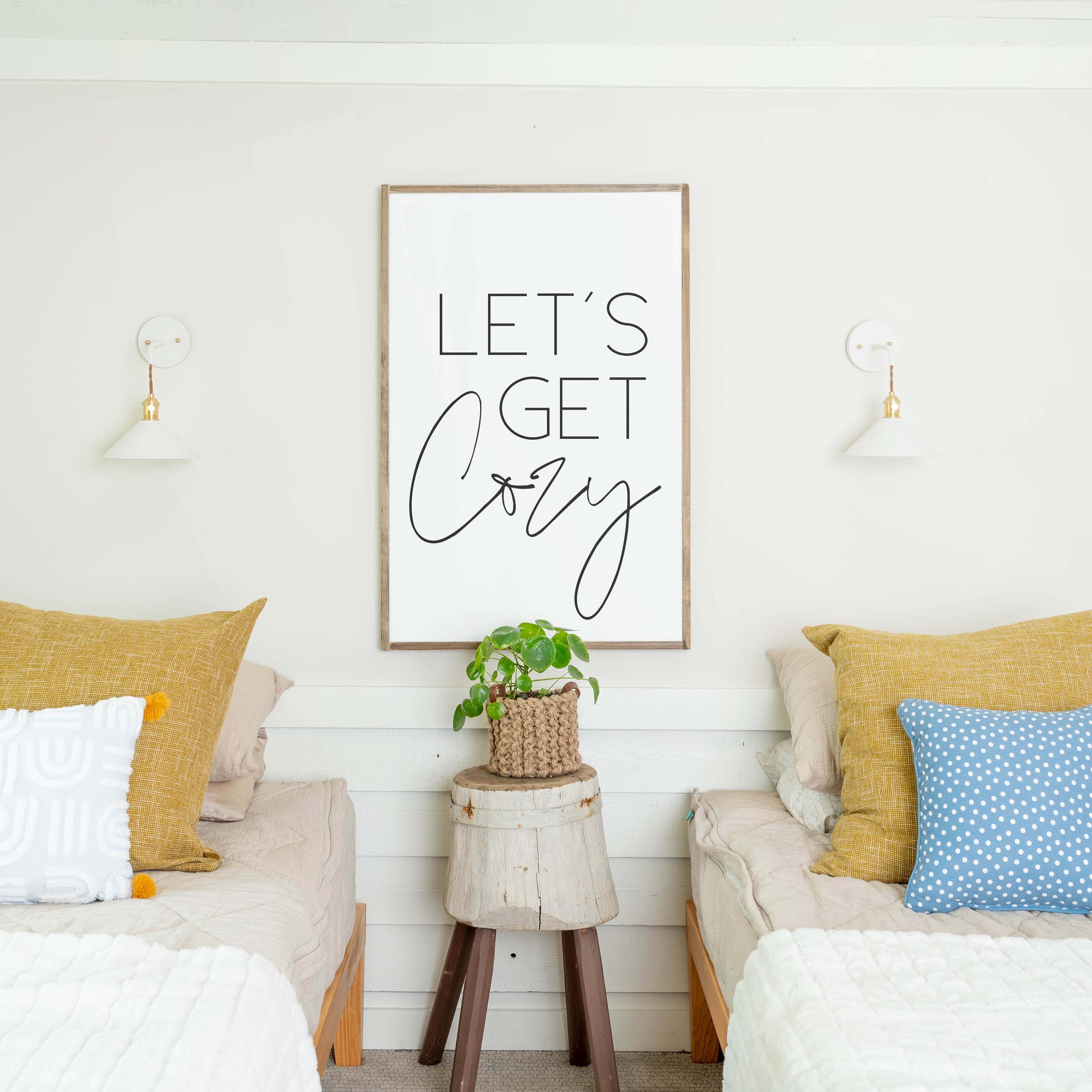 Let's Get Cozy Sign Fall Signs Let's Get Cozy - Etsy