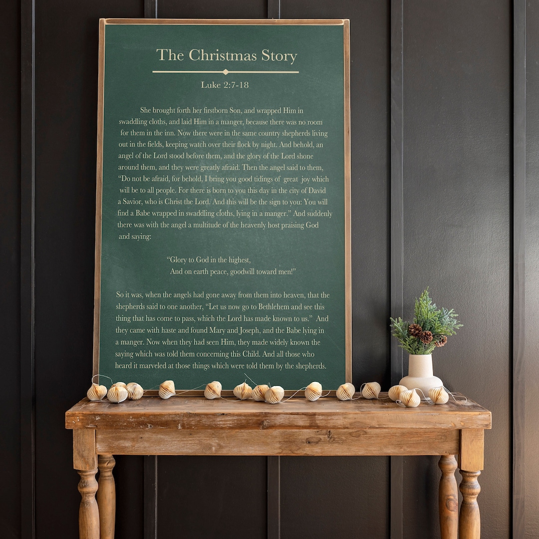 The Christmas Story Sign | Christmas Wood Sign | Holiday Signs | Book ...