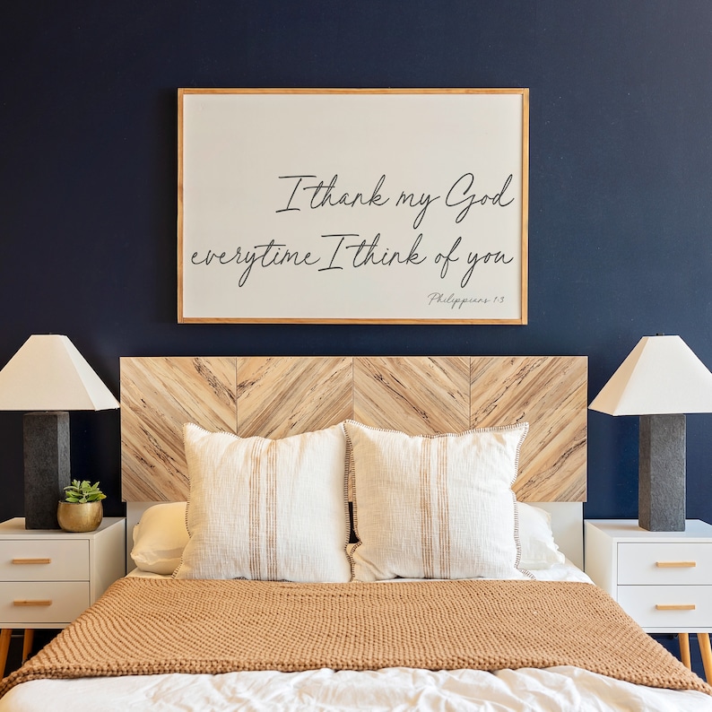 Bedroom Scripture Sign Wood Sign for Bedroom Above Bed - Etsy