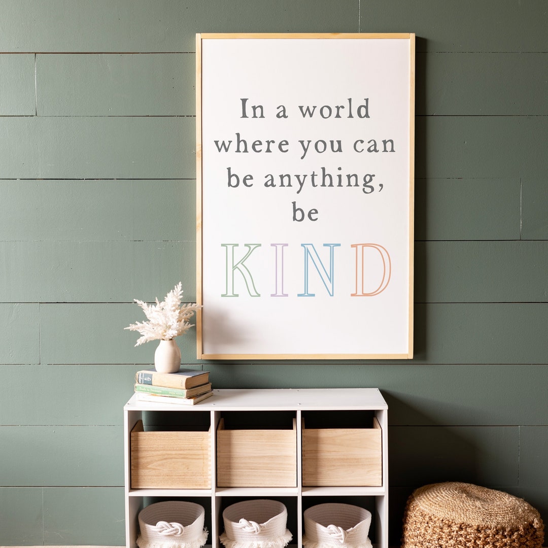 Be Kind Sign: Girls Room Decor, Kid's Wall Art | 345 - Etsy