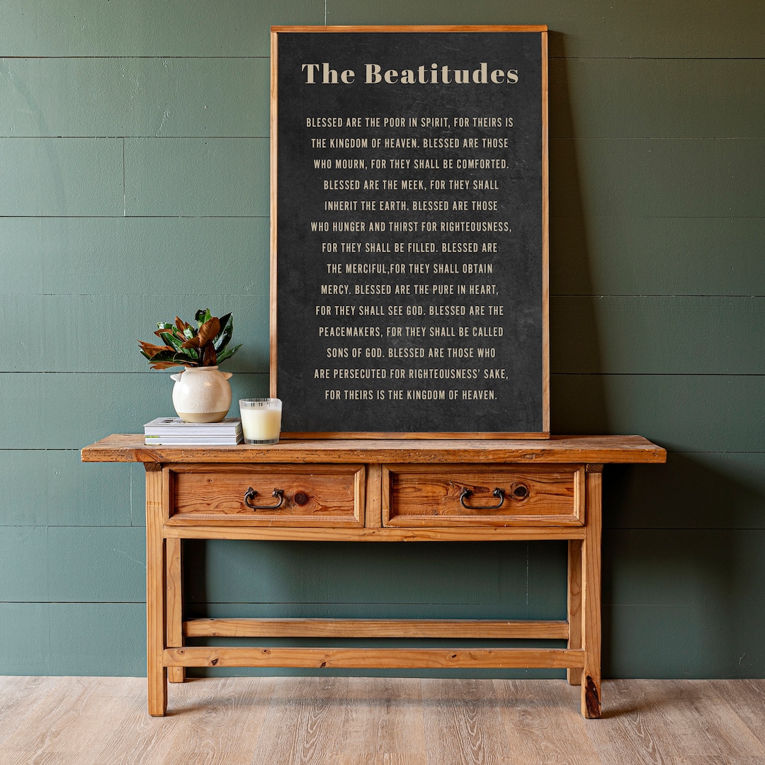 The Beatitudes Sign | Bible Verse Sign | Christian Wall Art | 181 - Etsy