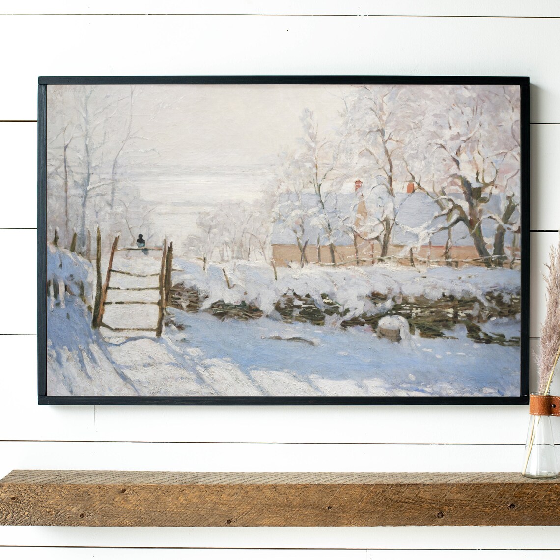 The Magpie Wall Art Living Room Wall Art Monet Painting | Etsy