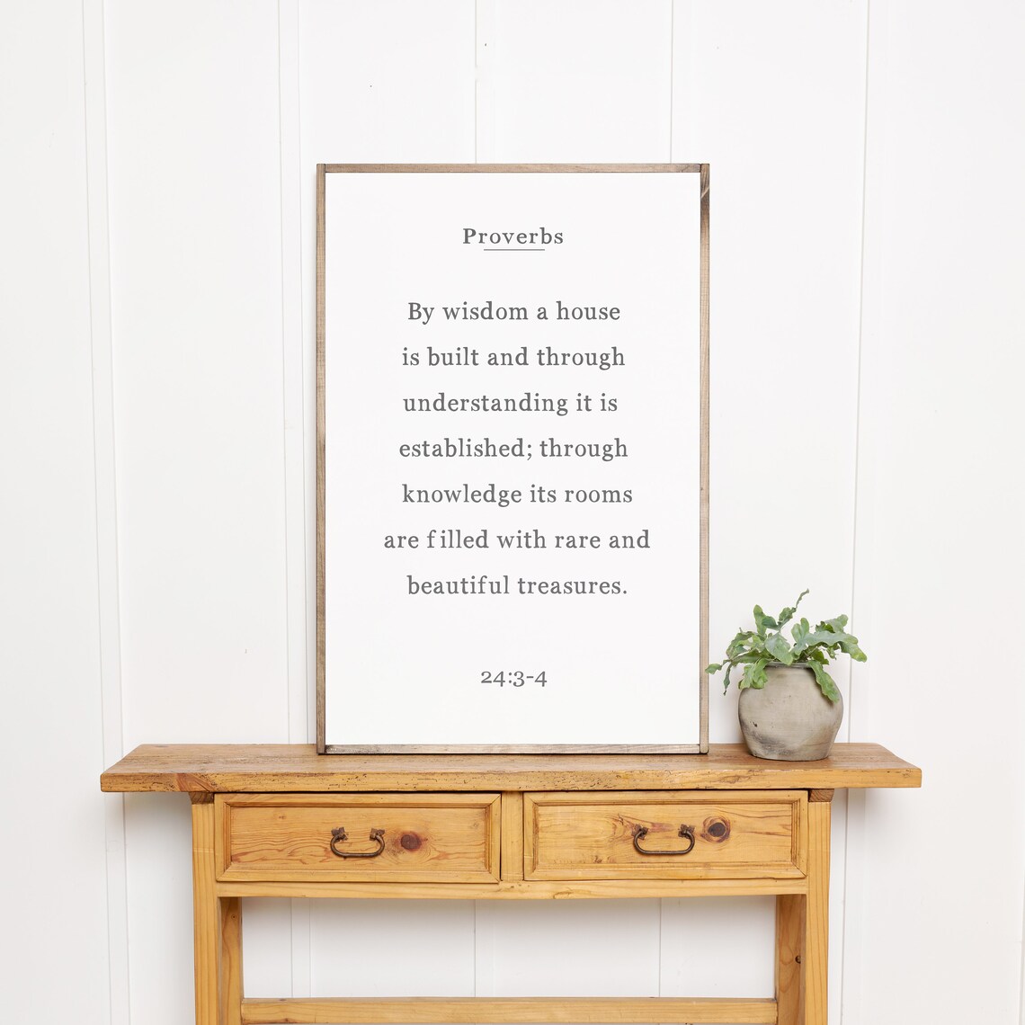 By Wisdom a House is Built Sign Proverbs 24 Framed Wood Sign - Etsy