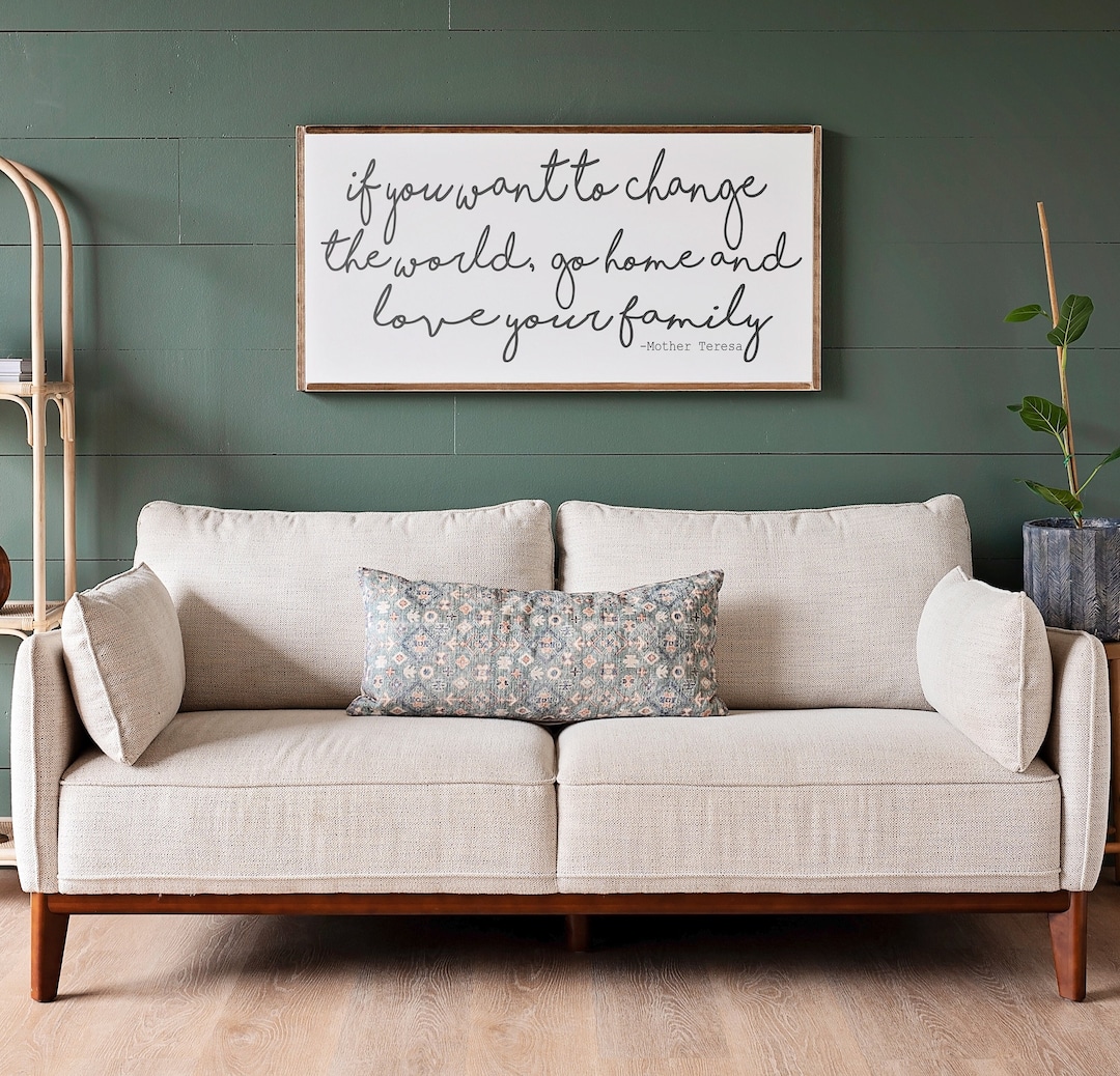 If You Want to Change the World Wood Sign | Mother Teresa Sign | Bring ...