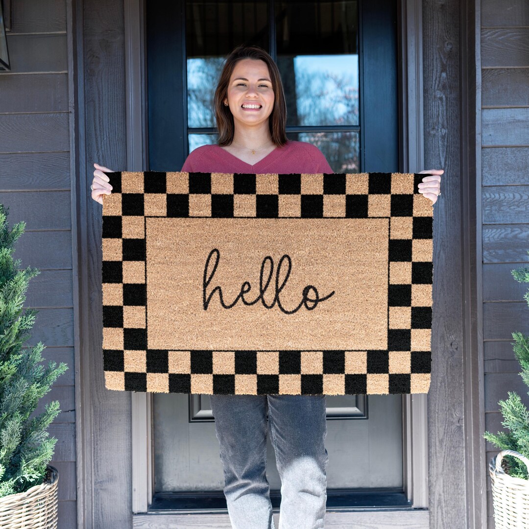 Hello Doormat | Housewarming Gift | Welcome Mat | Wedding Gift | 013 - Etsy