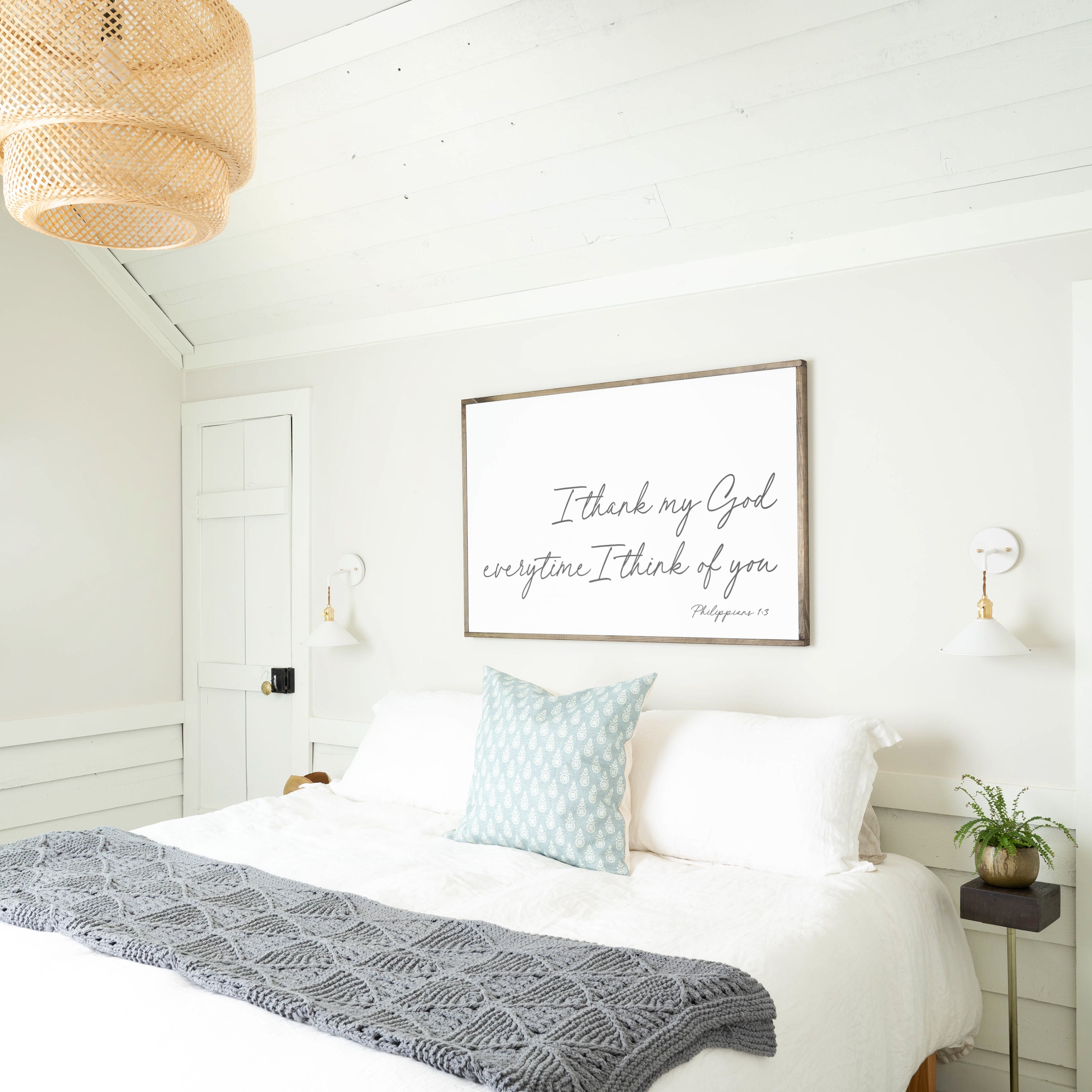 Bedroom Scripture Sign Wood Sign for Bedroom Above Bed - Etsy