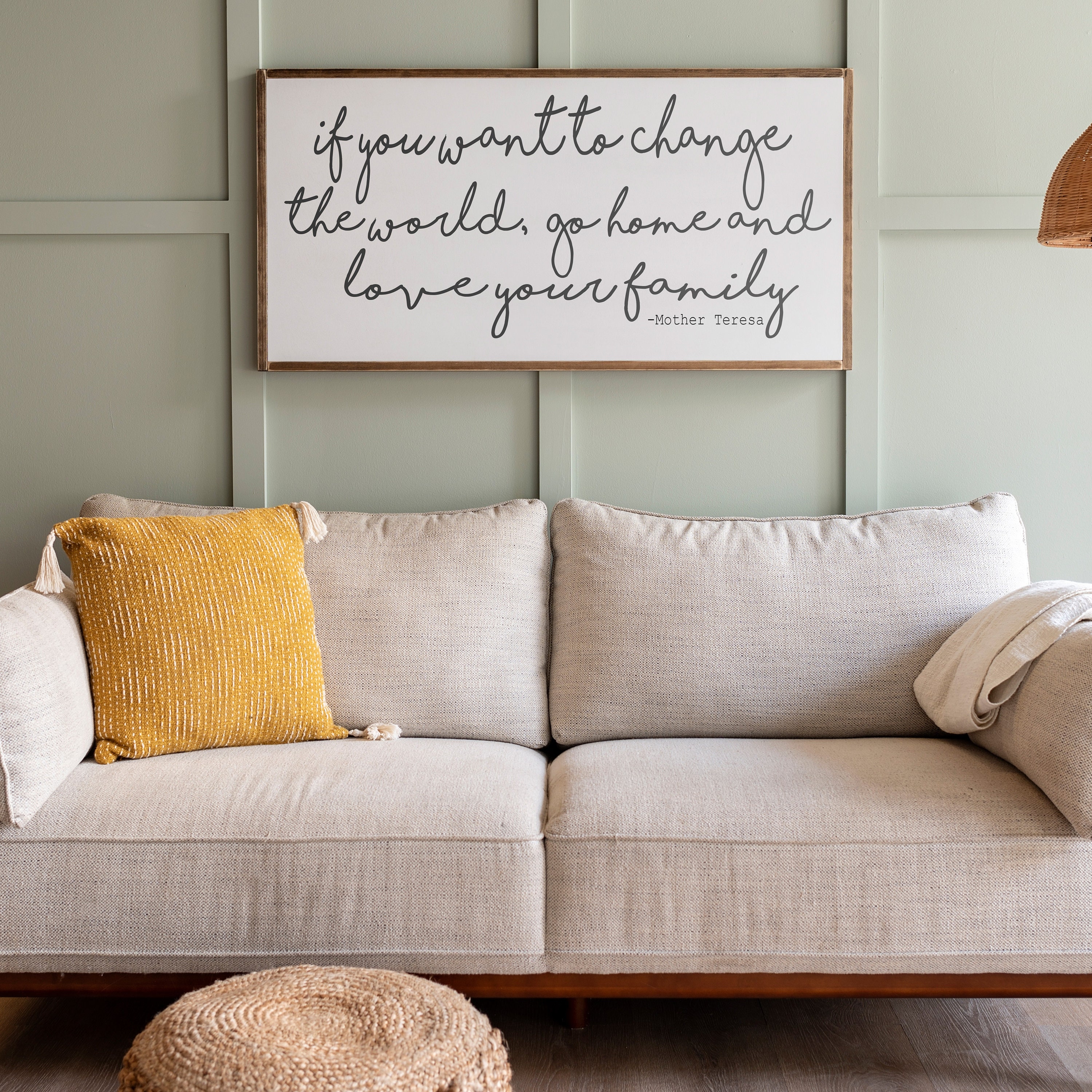 If You Want to Change the World Wood Sign Mother Teresa Sign - Etsy