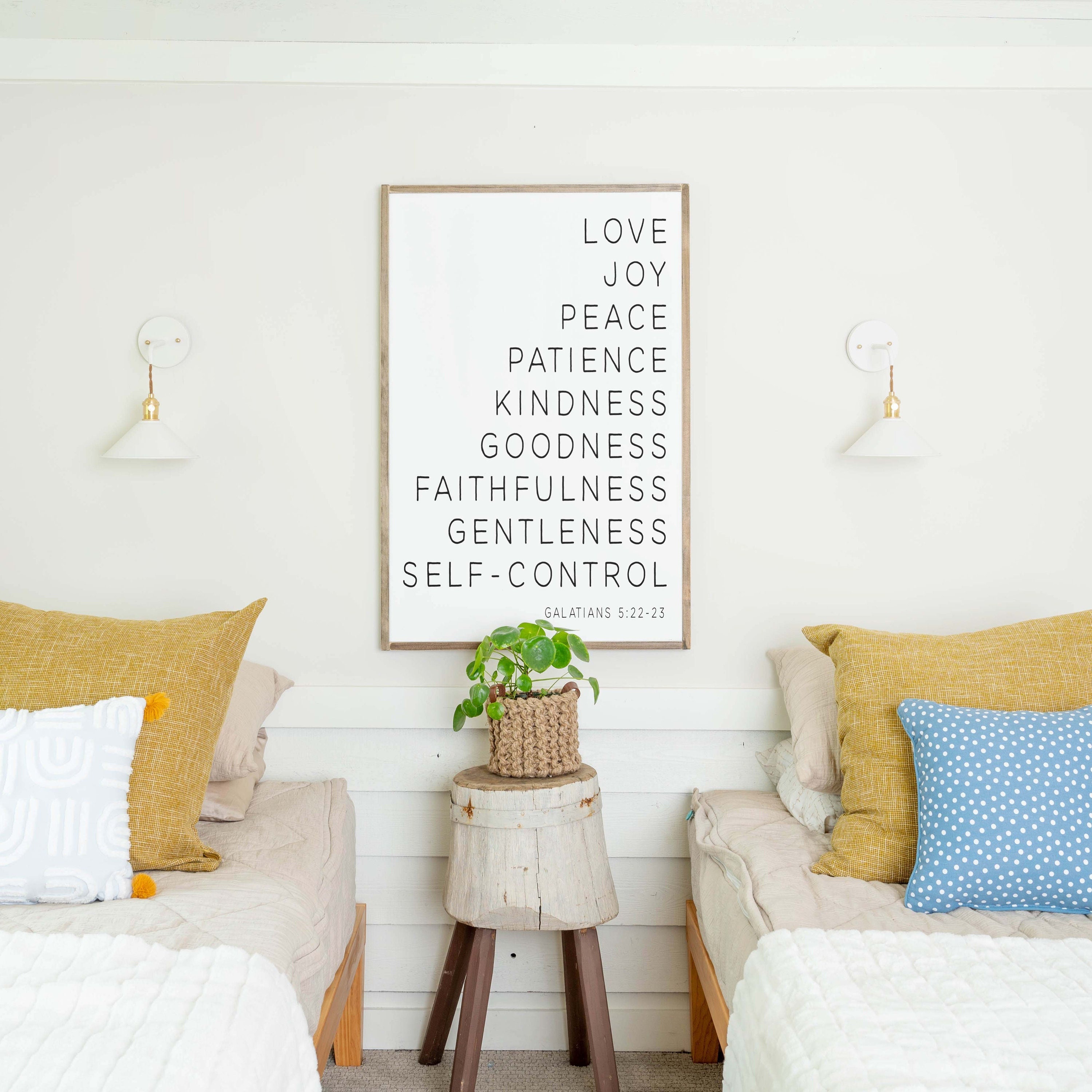 Fruit of the Spirit Sign Love Joy Peace Sign Christian - Etsy