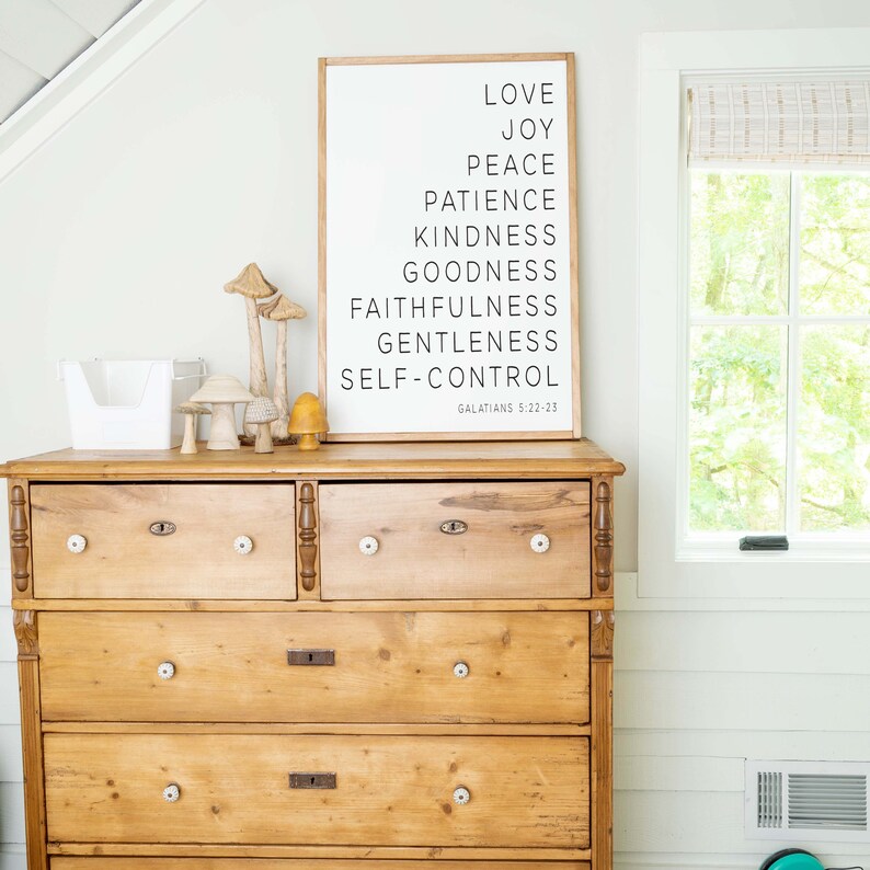 Fruit of the Spirit Sign Love Joy Peace Sign Christian - Etsy